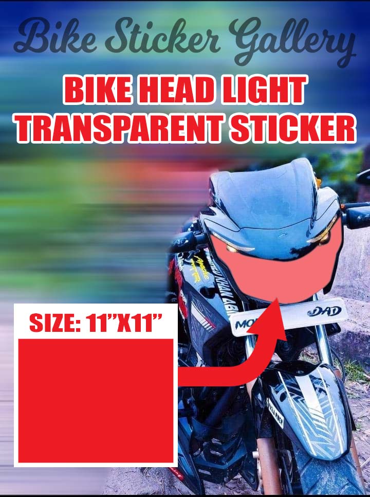 Transparent sticker for Headlight / Visor of Bike and car ( Waterproof ...