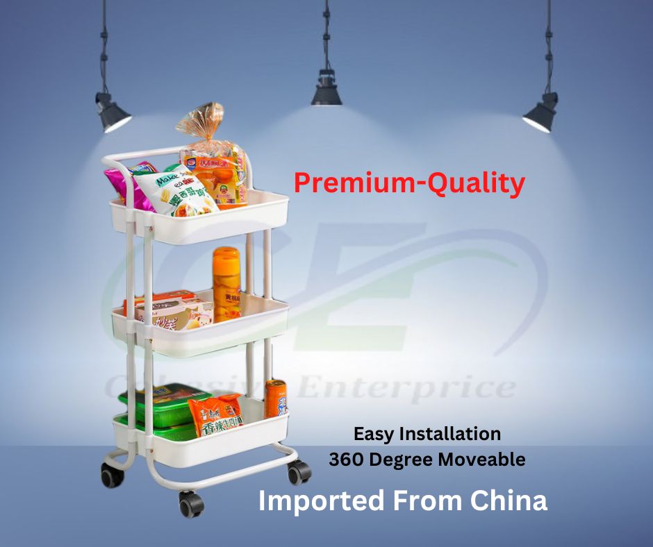 Kitchen Trolley 3 Layer Multi-function Trolley Storage Trolley | Daraz.com.bd