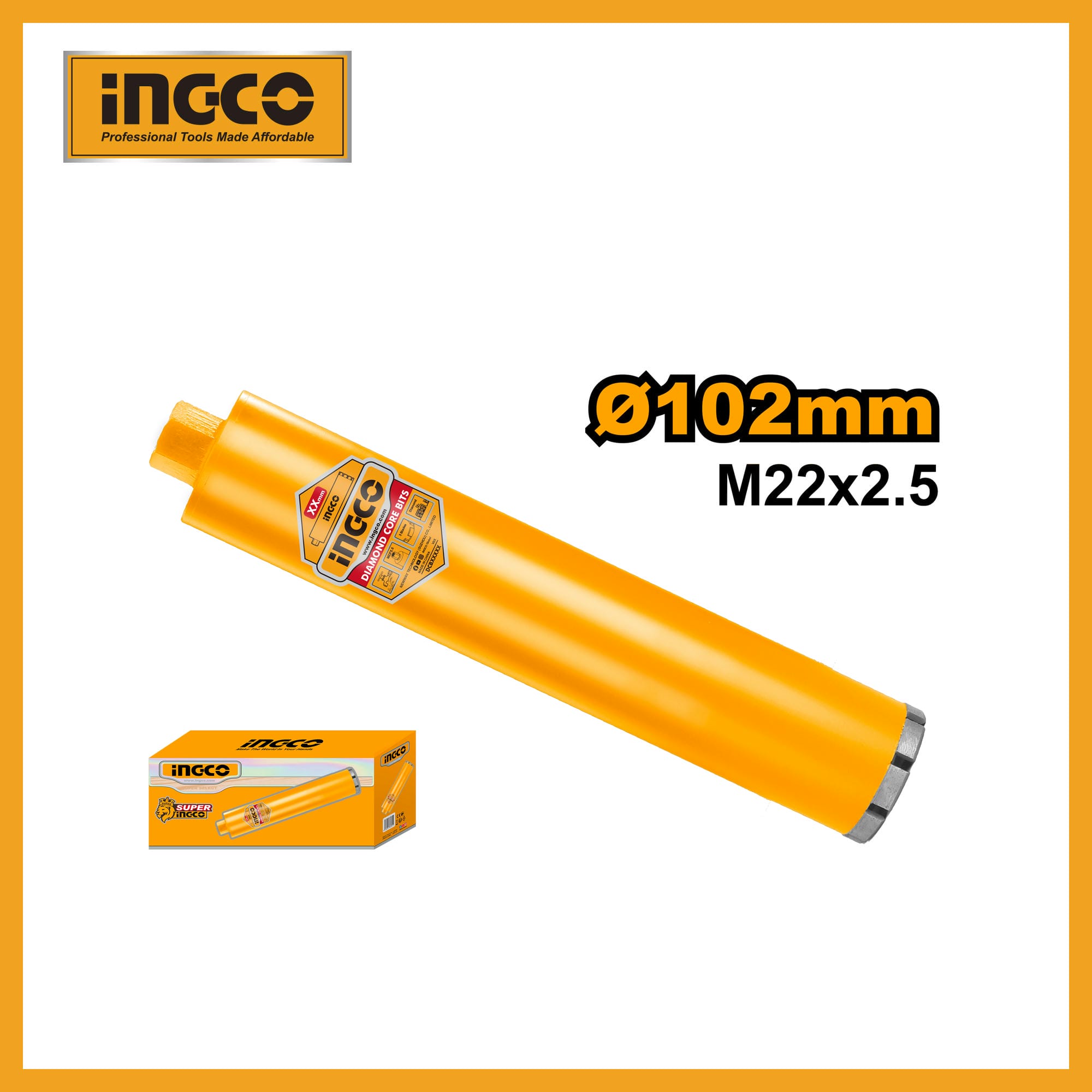 INGCO 82mm/102mm /122mm/152mm Diamond Core Bits | Daraz.com.bd