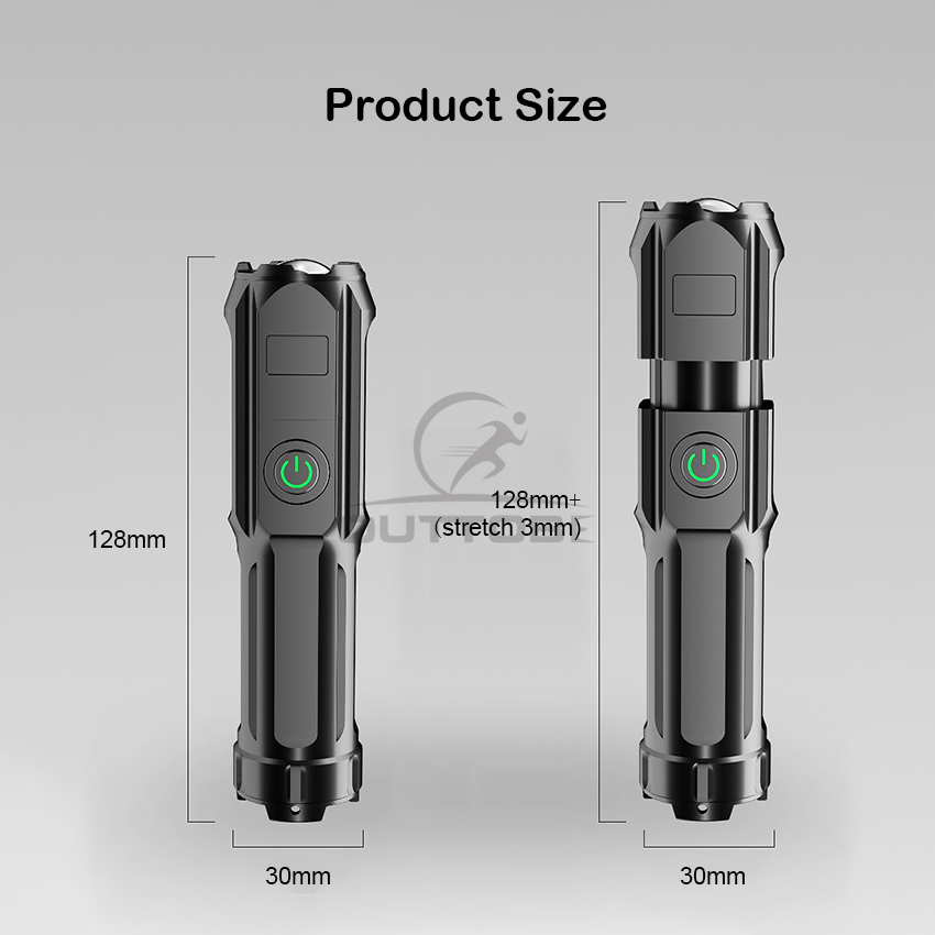 Outtobe Flashlight Powerful light Bright Led light Outdoor Focusing ...