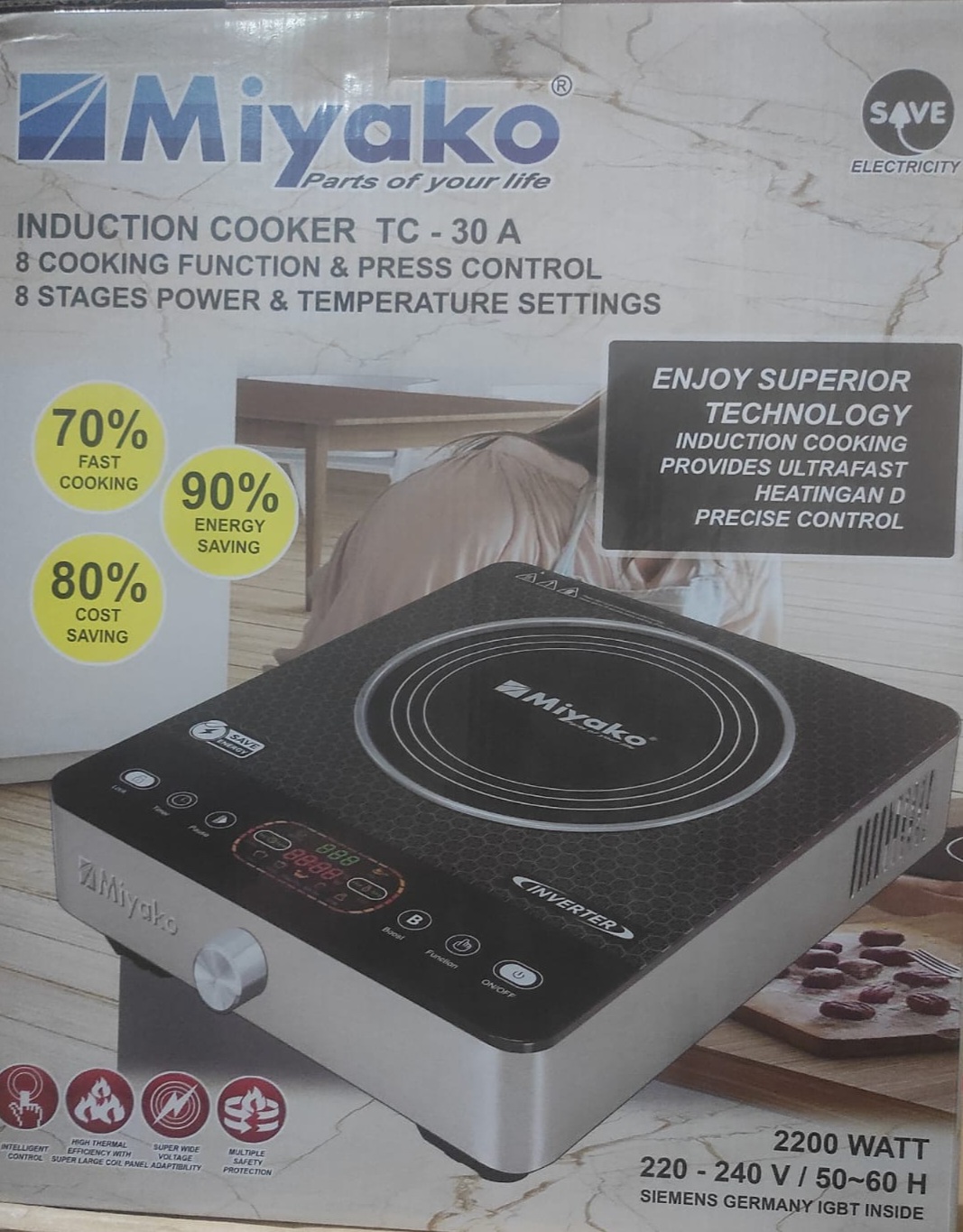 Miyako Induction Cooker TC-30 A (INVERTER) 2200 WATT | Daraz.com.bd
