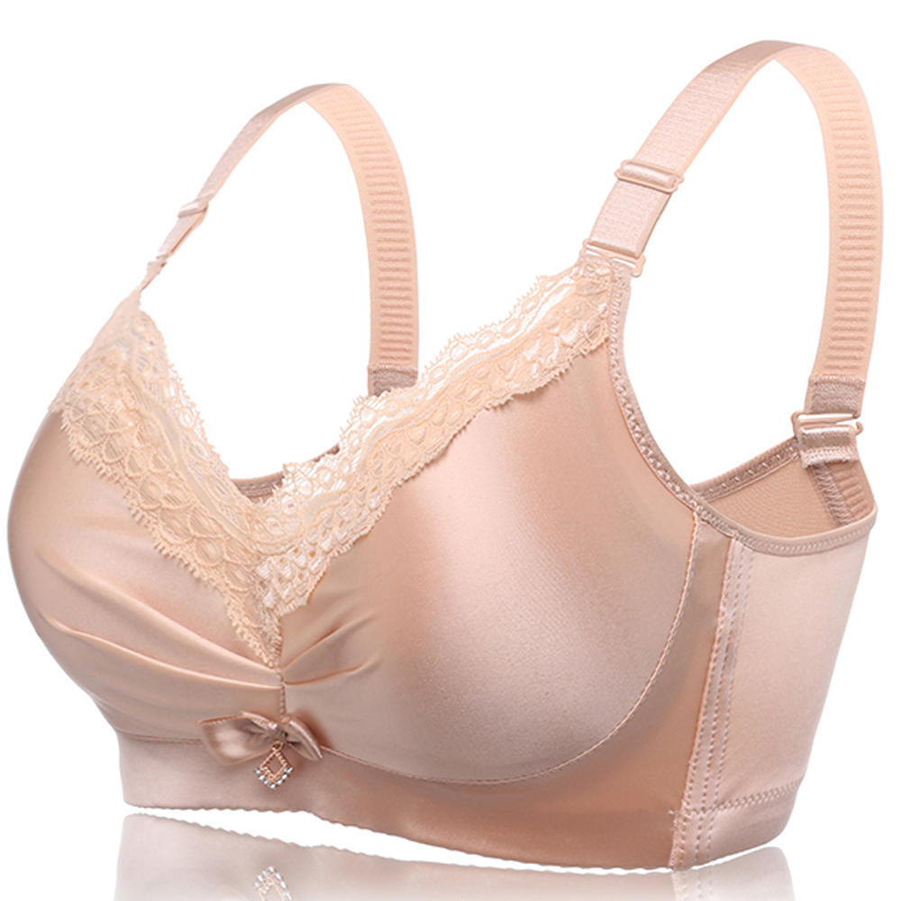 Deep Plunge Lace Wireless Sexy Back Shaping Gather Smoothing Bra - Skin color 40C (90C) | Daraz ...