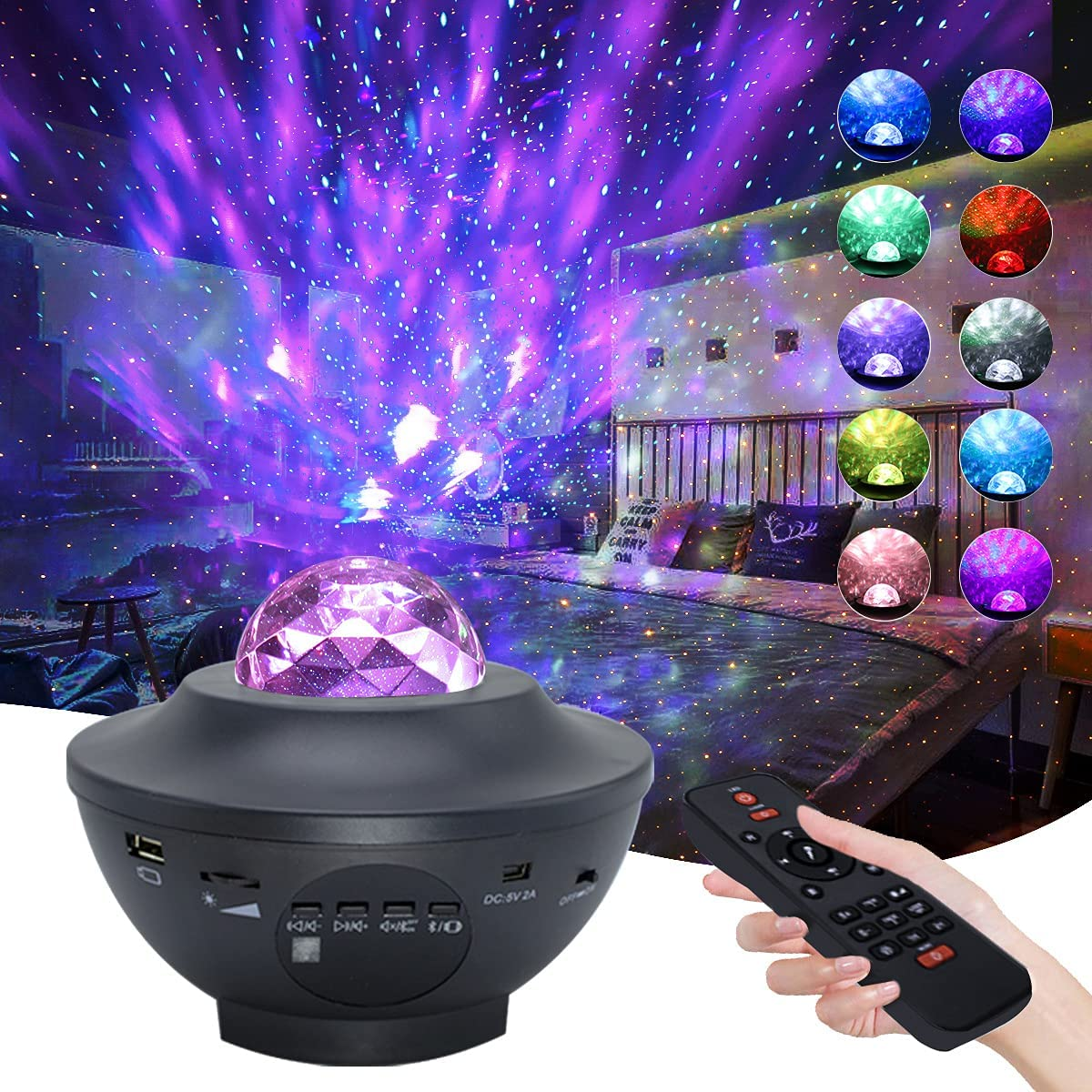 Galaxy Projector Star Starry Sky LED Night Light Projector Bluetooth ...