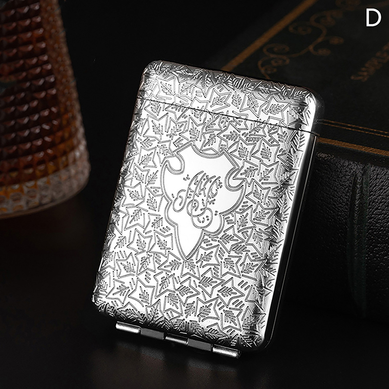 New Luxury Vintage Engraved Cigarette Case Holder Pocket Cigarette ...