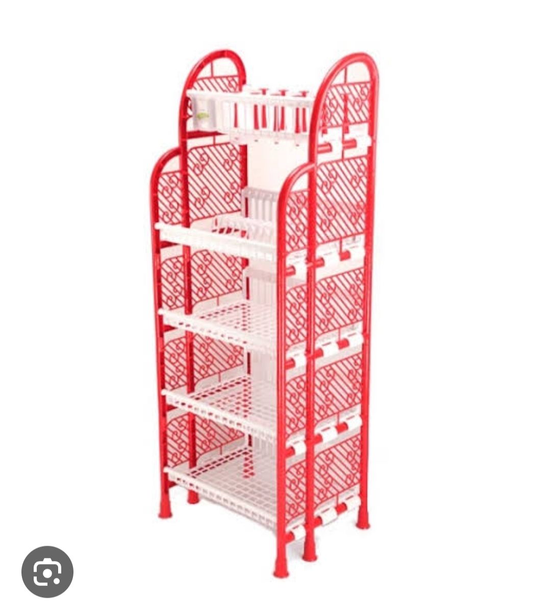 Standard Kitchen Rack 5 Step - Red & White | Daraz.com.bd