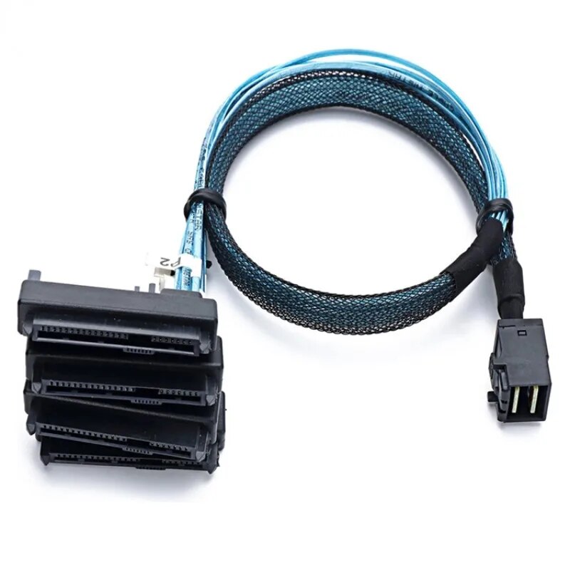 SAS SATA Cable SFF-8643 To 4 SFF-8482 Internal Mini SAS HD To 4 SFF ...