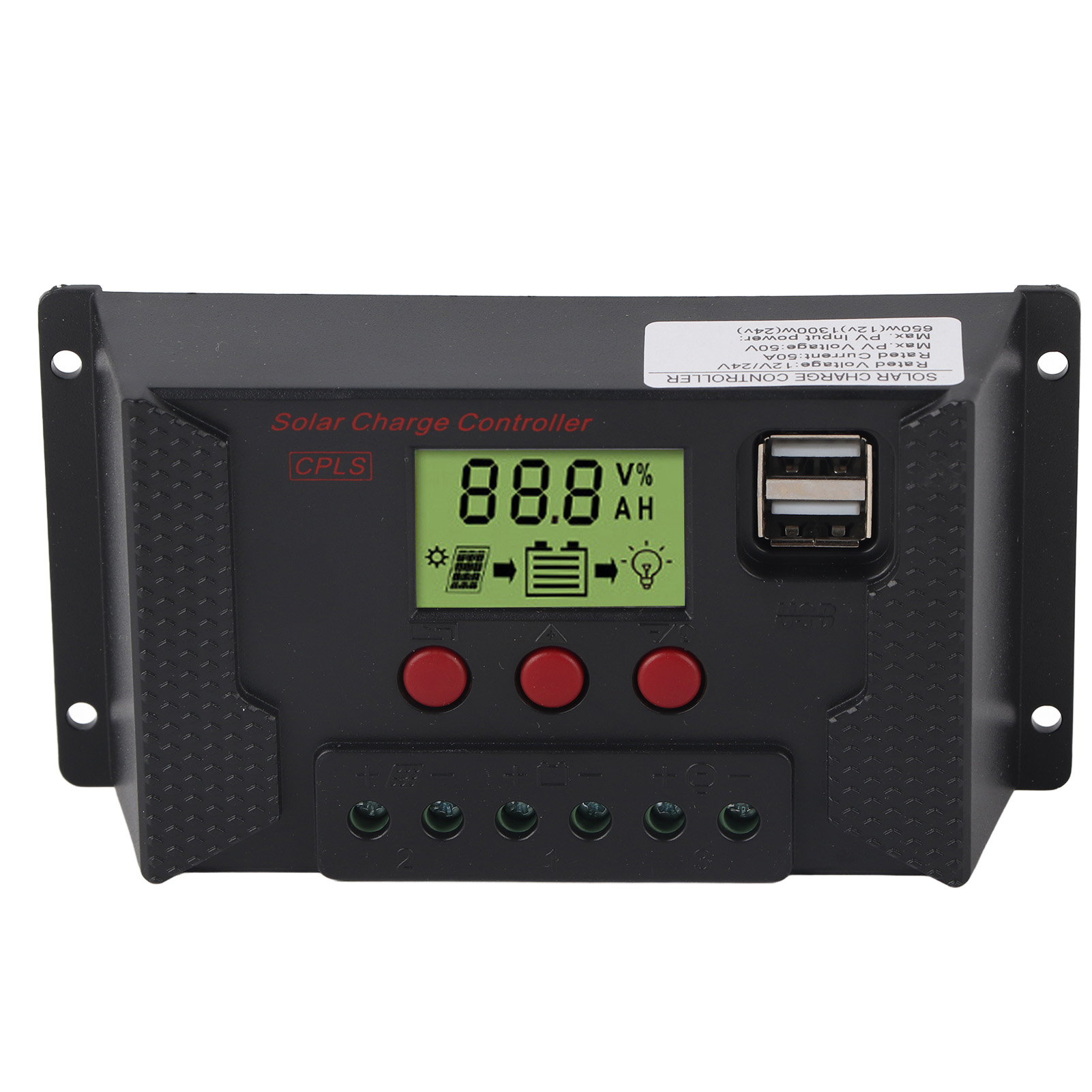 /24V Solar Charge Controller PWM Intelligent Charging Regulator Devic ...