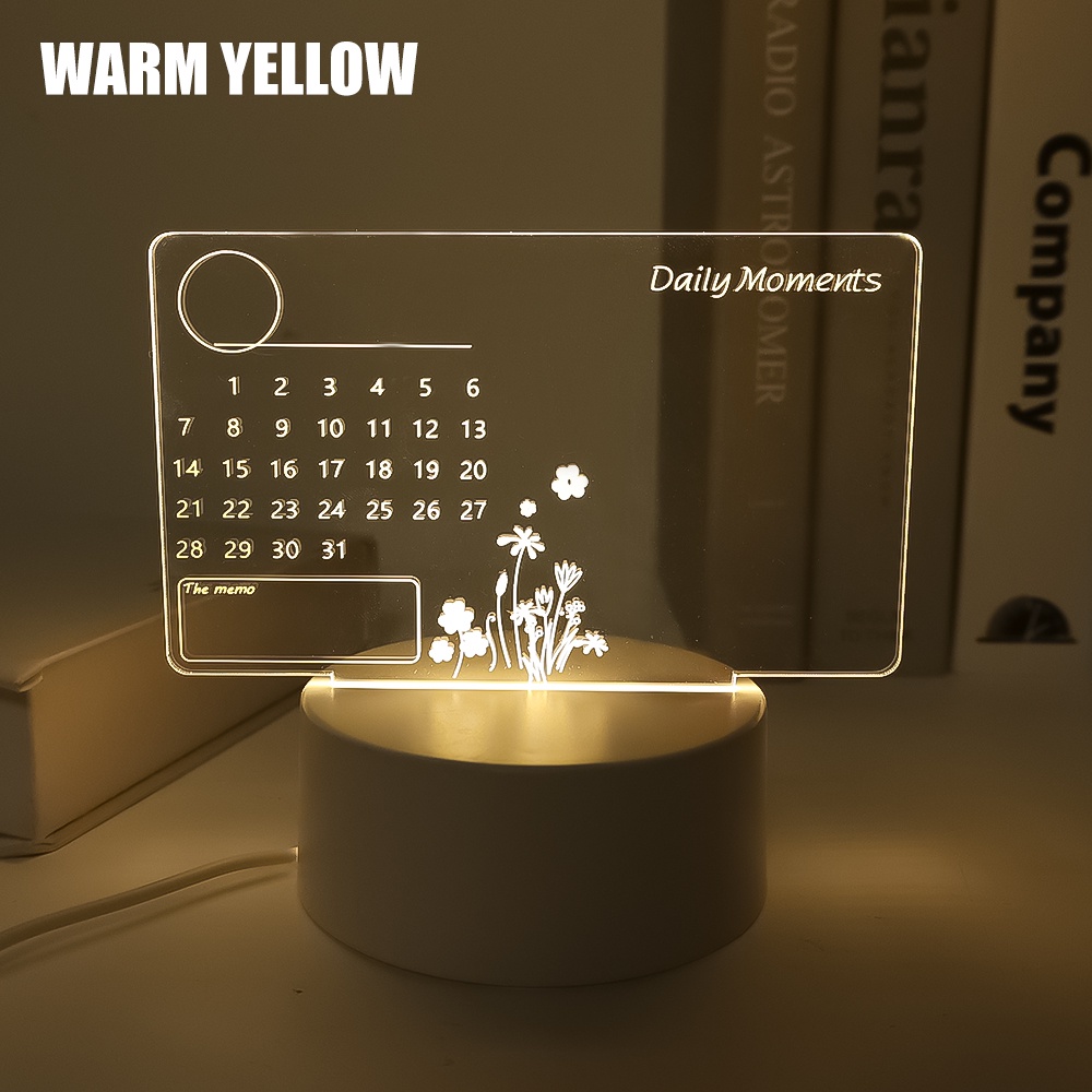 [Featured] Romantic Creative Gift 3D DIY Calendar Table LED Note ...
