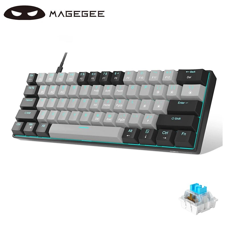 MageGee 60% Customized Wired Mechanical Keyboard, STAR61 Gaming ...
