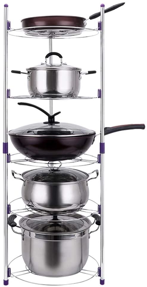 Organize Your Cookware With The 5 Level Kitchen Pots And Pan Rack ...