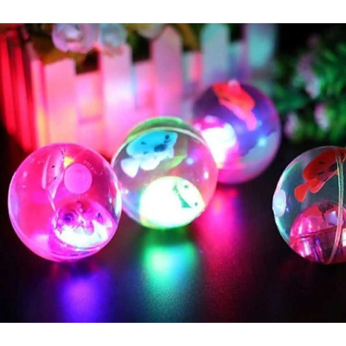 Led Flashing Color Changing Bouncing Ball Super Glitter Water Ball ...