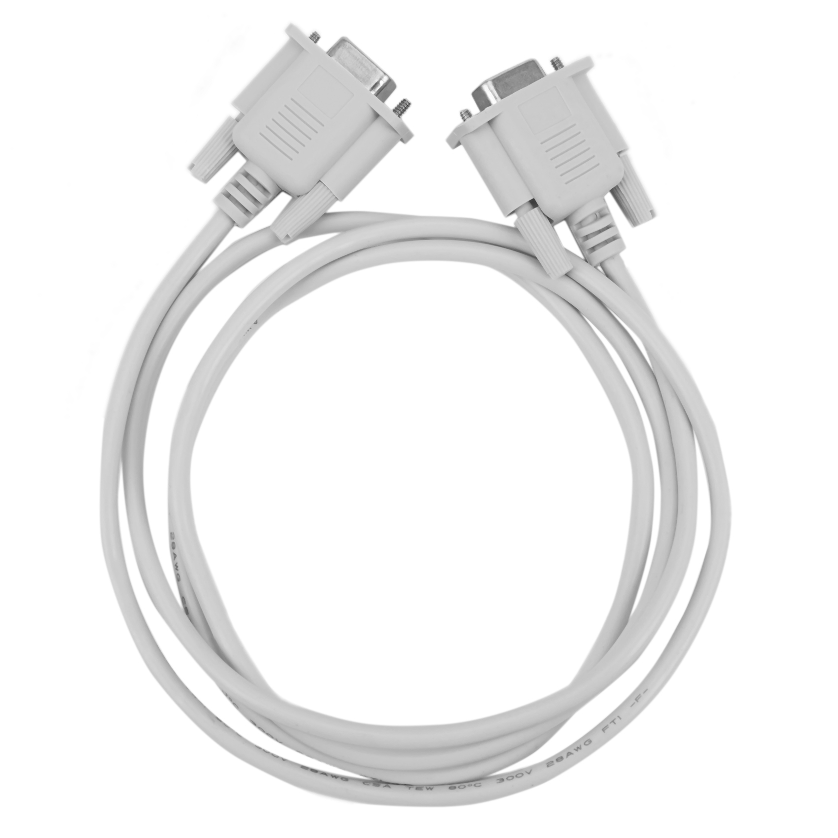 1PC 5ft F / F Serial RS232 Null Modem Cable Female to Female DB9 FTA ...