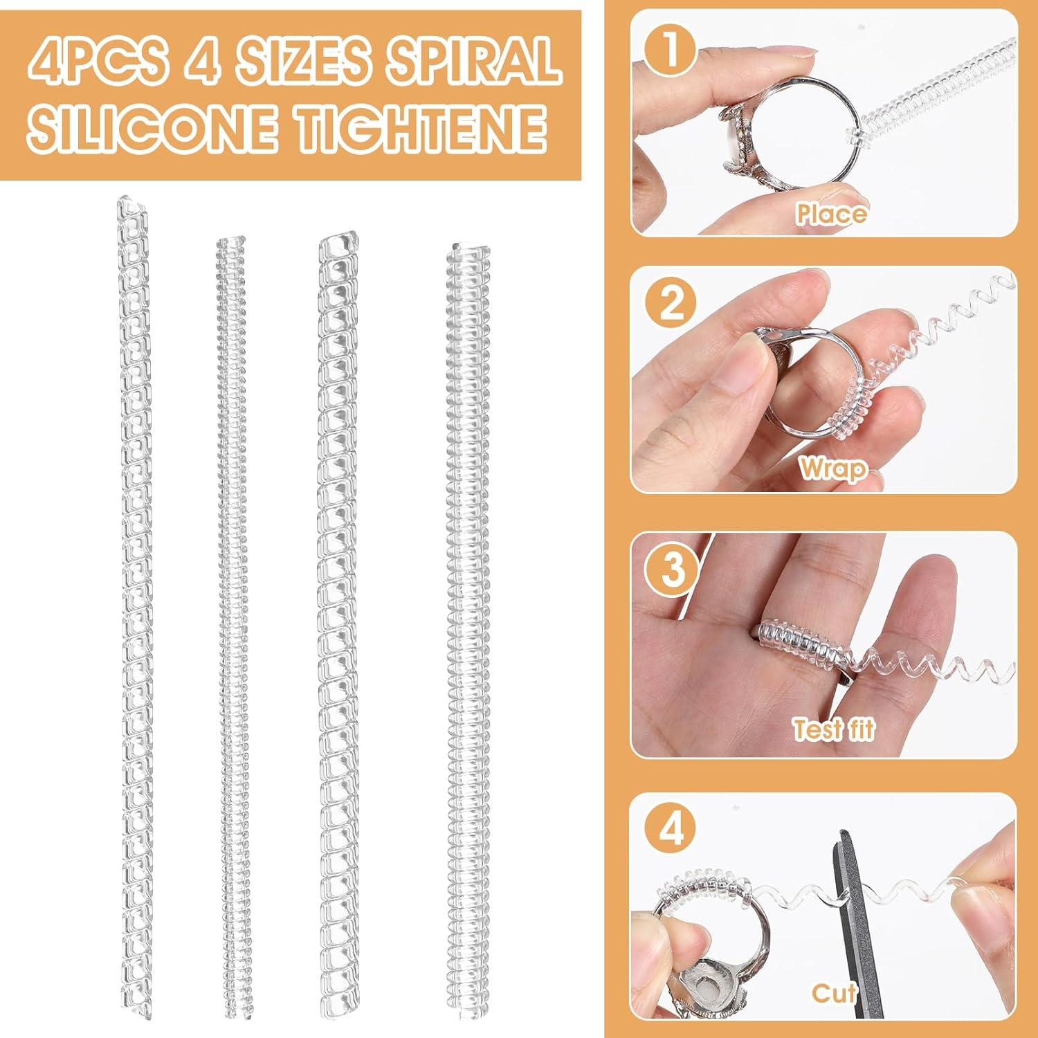 Spiral Based Ring Tools Spring Coil Ring Size Adjuster Guard Tightener ...