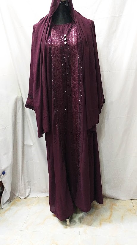 Abaya Lace Gown Stylish Party Borkha Hijab Fashion Collection with ...