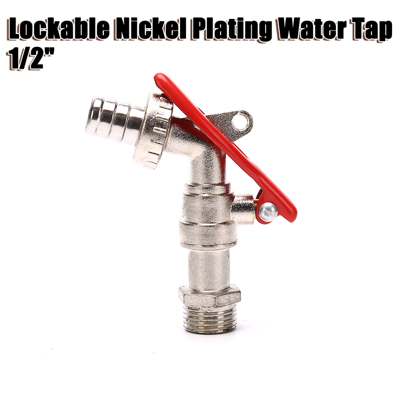 1/2 Inch Zinc Alloy Water Tap Lockable Faucet Garden Hose Faucet with ...