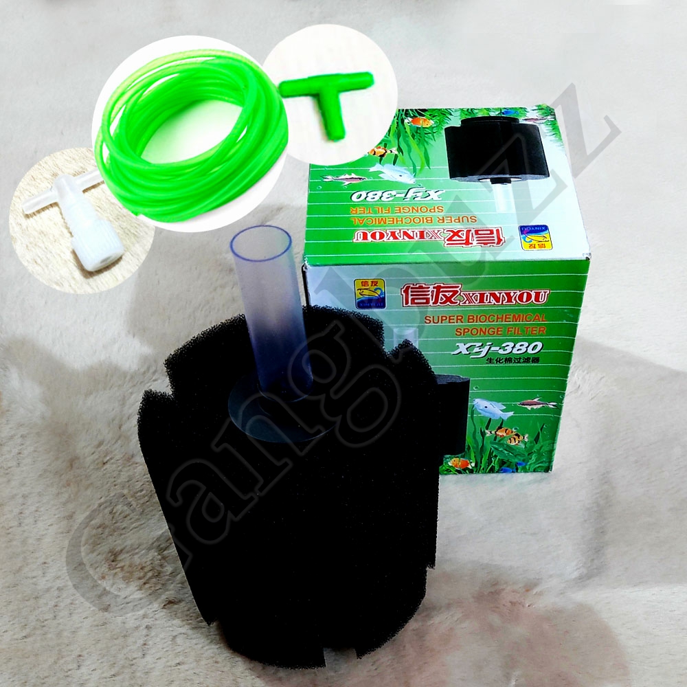 Aquarium Biochemical Sponge Filter - XINYOU (XY-380) | Submersible Sponge Filter For Fresh ...