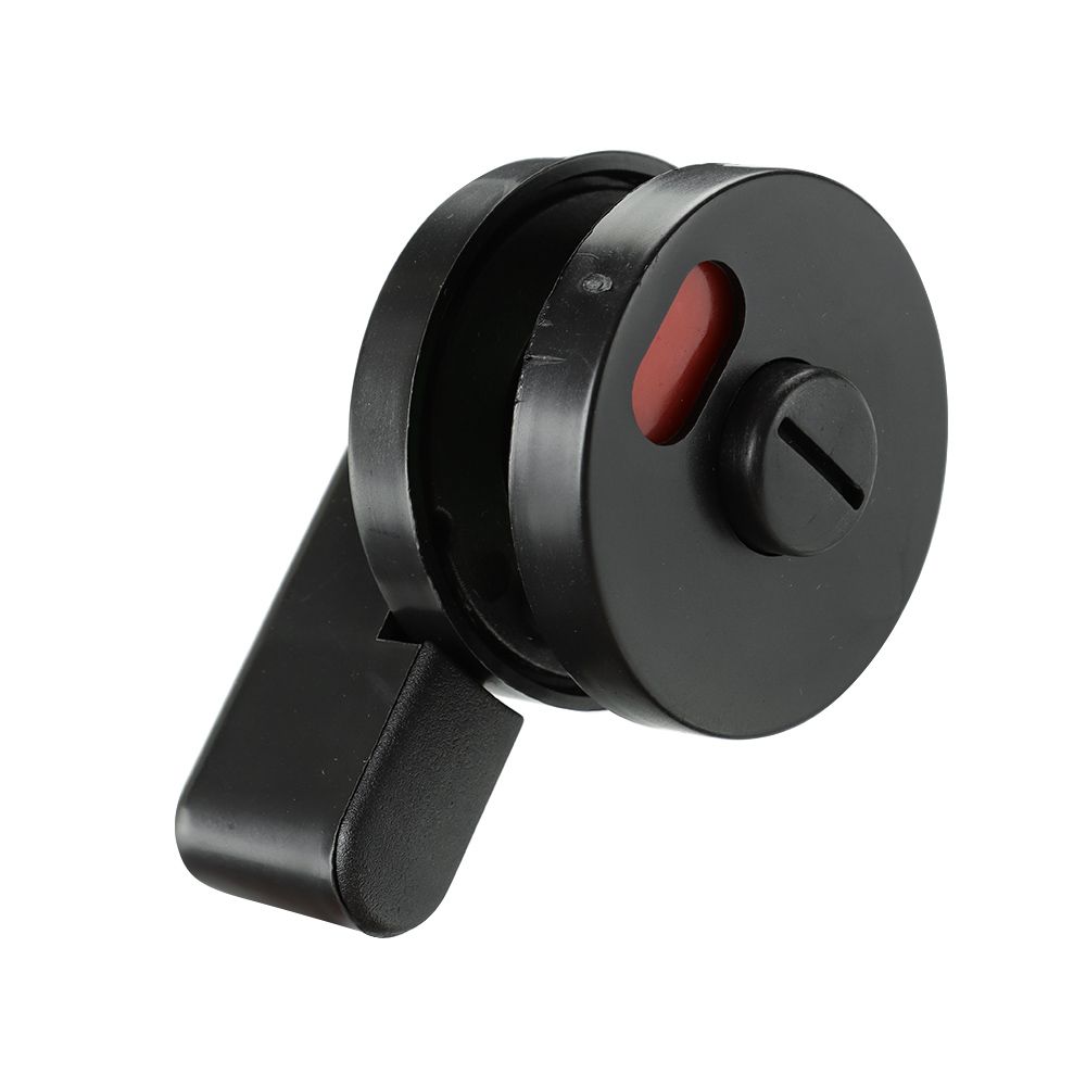 Bathroom Nylon Plastic Partition Door Lock Handle Indicator Lock Black ...