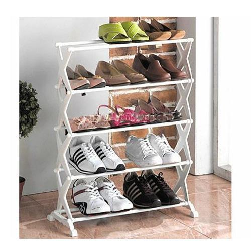 Portable 5 Tier Shoe Rack - White | Daraz.com.bd