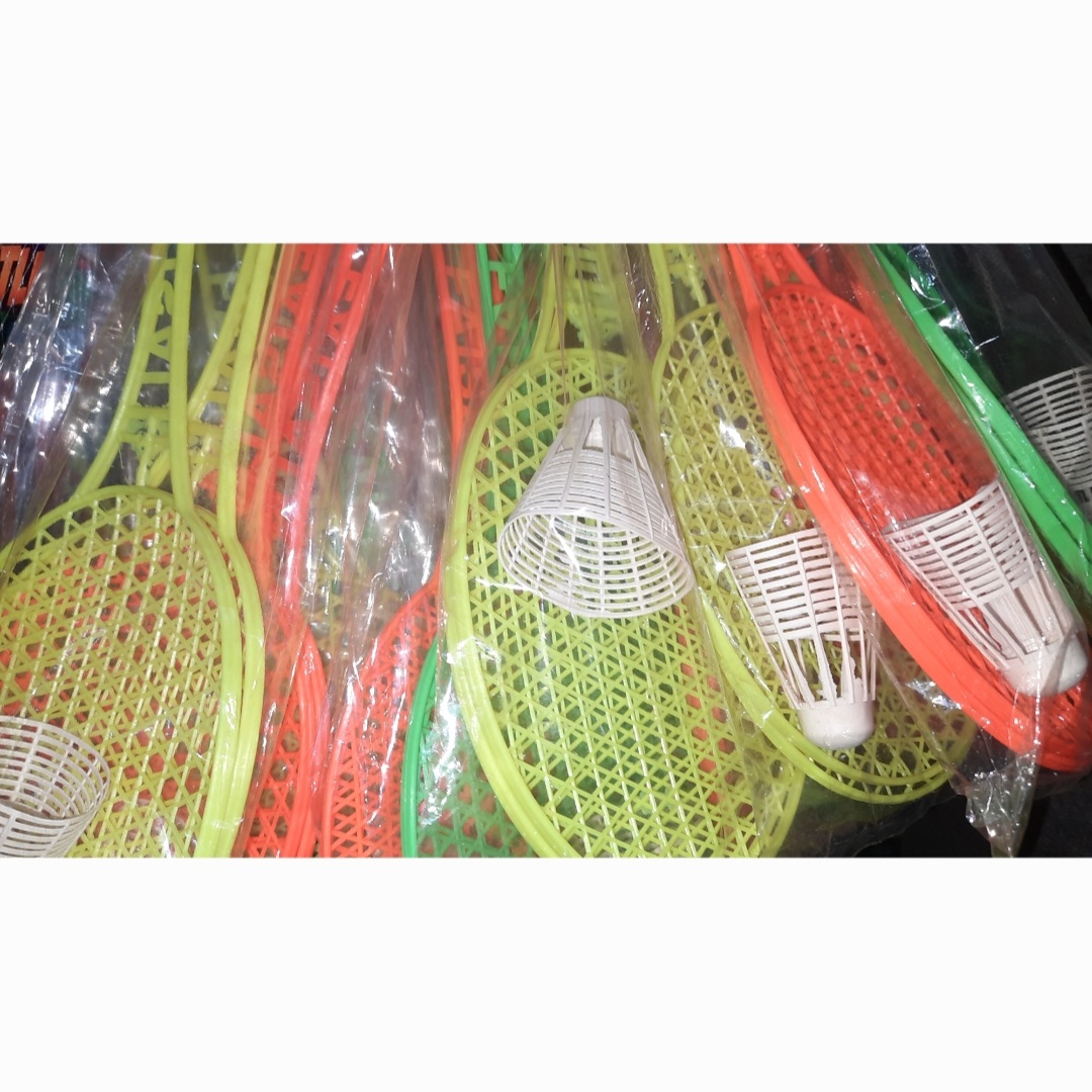 Racket Toy 2 pcs Racket 1 piece Feather Full Set Multicolor For Kids-1 ...