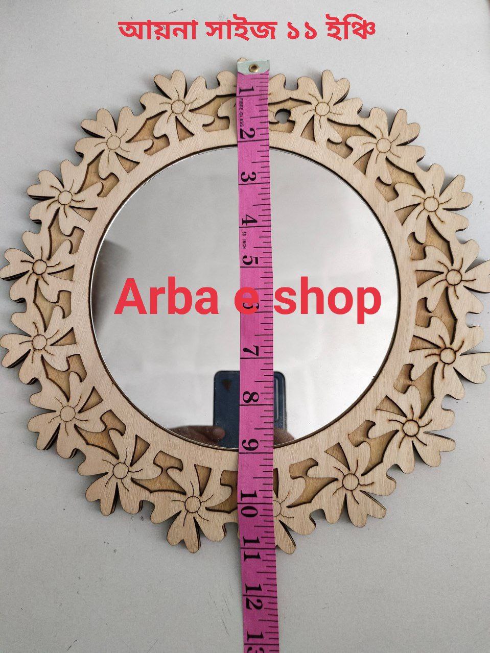 Wooden Wall Mirror Fully Hand Paint | Daraz.com.bd