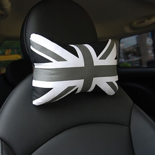 Neck Pillow Union Jack Checkered Care Occipital Headrest For All Mini ...
