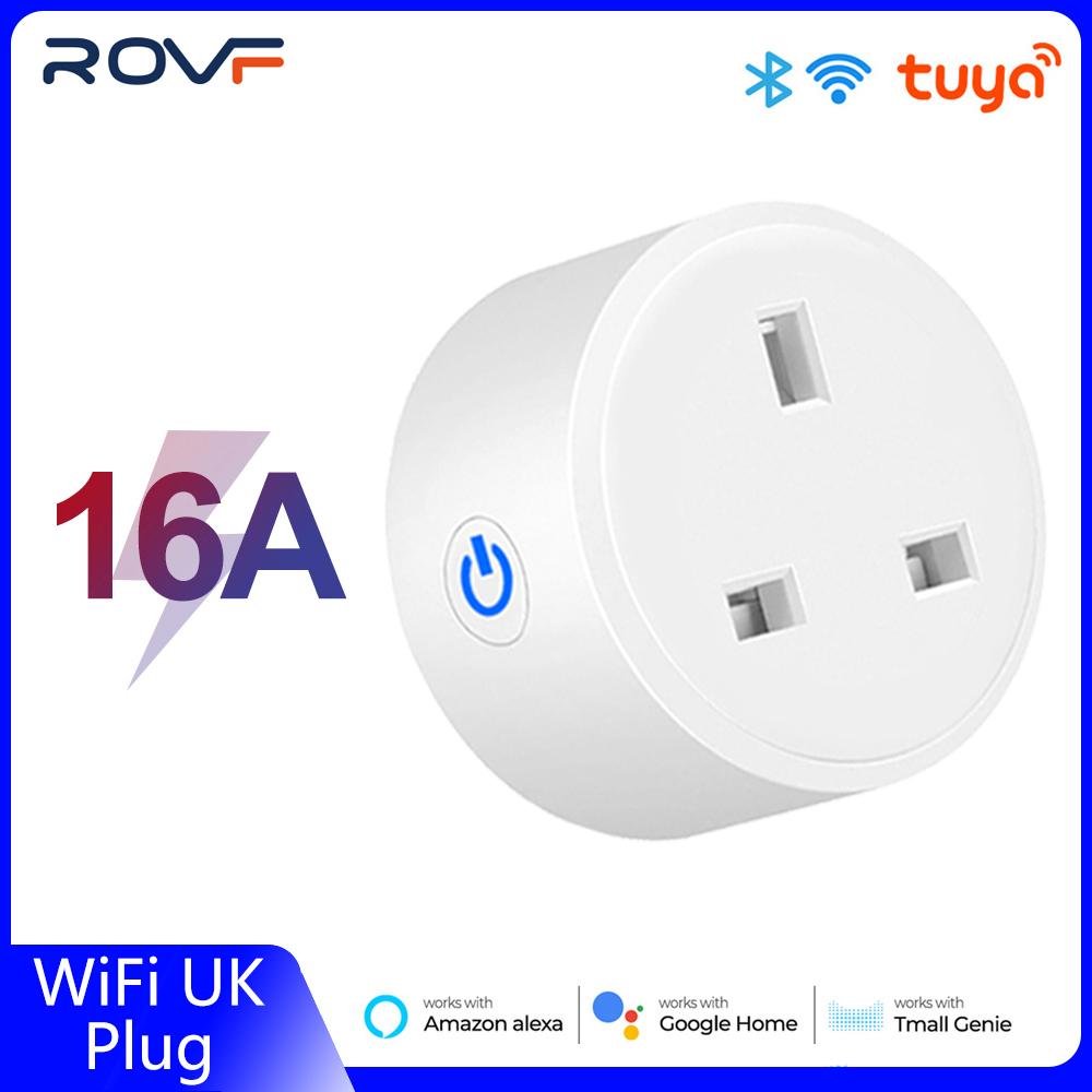 ROVF - Smart Wifi Socket Switch - UK Plug - Remote Control Compatible ...