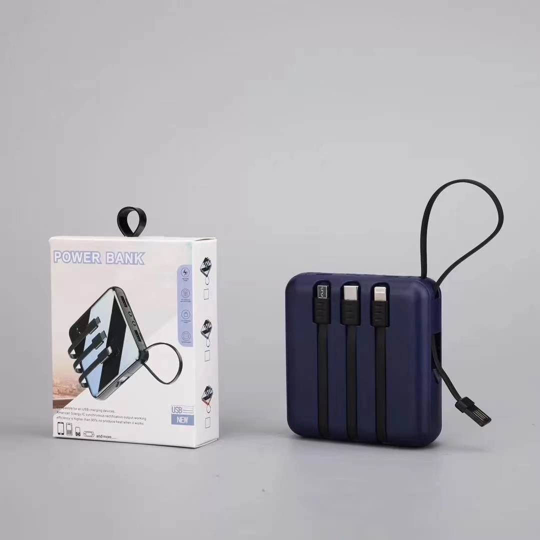 YM300 20000mAh Mirror Screen Power Bank – Built-in 4 Cables | Fast ...