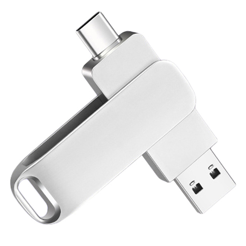Metal rotating U disk type-c computer mobile phone dual-purpose USB ...