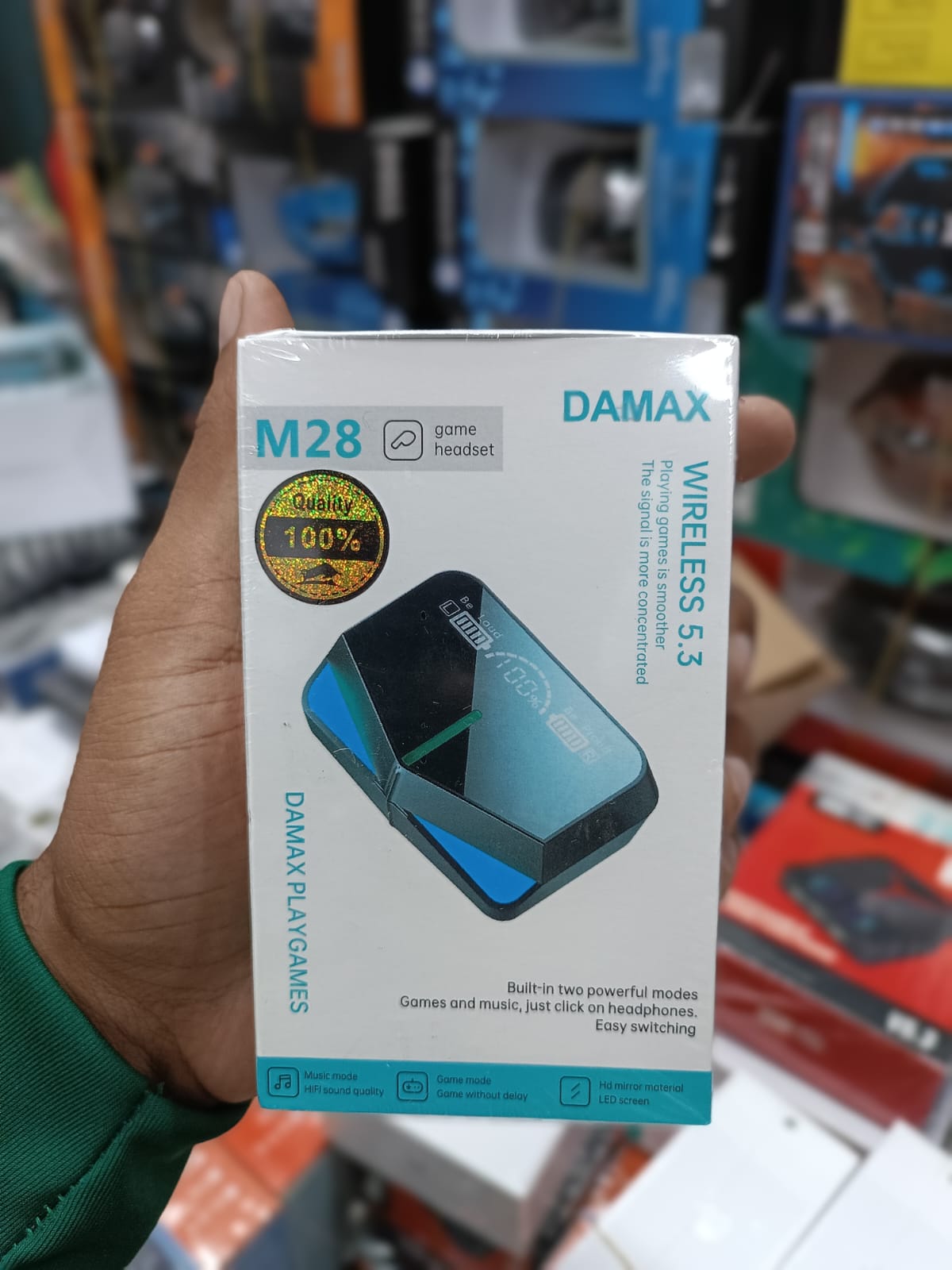 DAMAX M28 Bluetooth 5.1 Wireless Headphones Press Headphones Stereo Music Gaming Headsets Sports ...