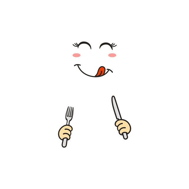 Funny Eating Drinking Smiley Face Wall Stickers For Dining Room Home ...