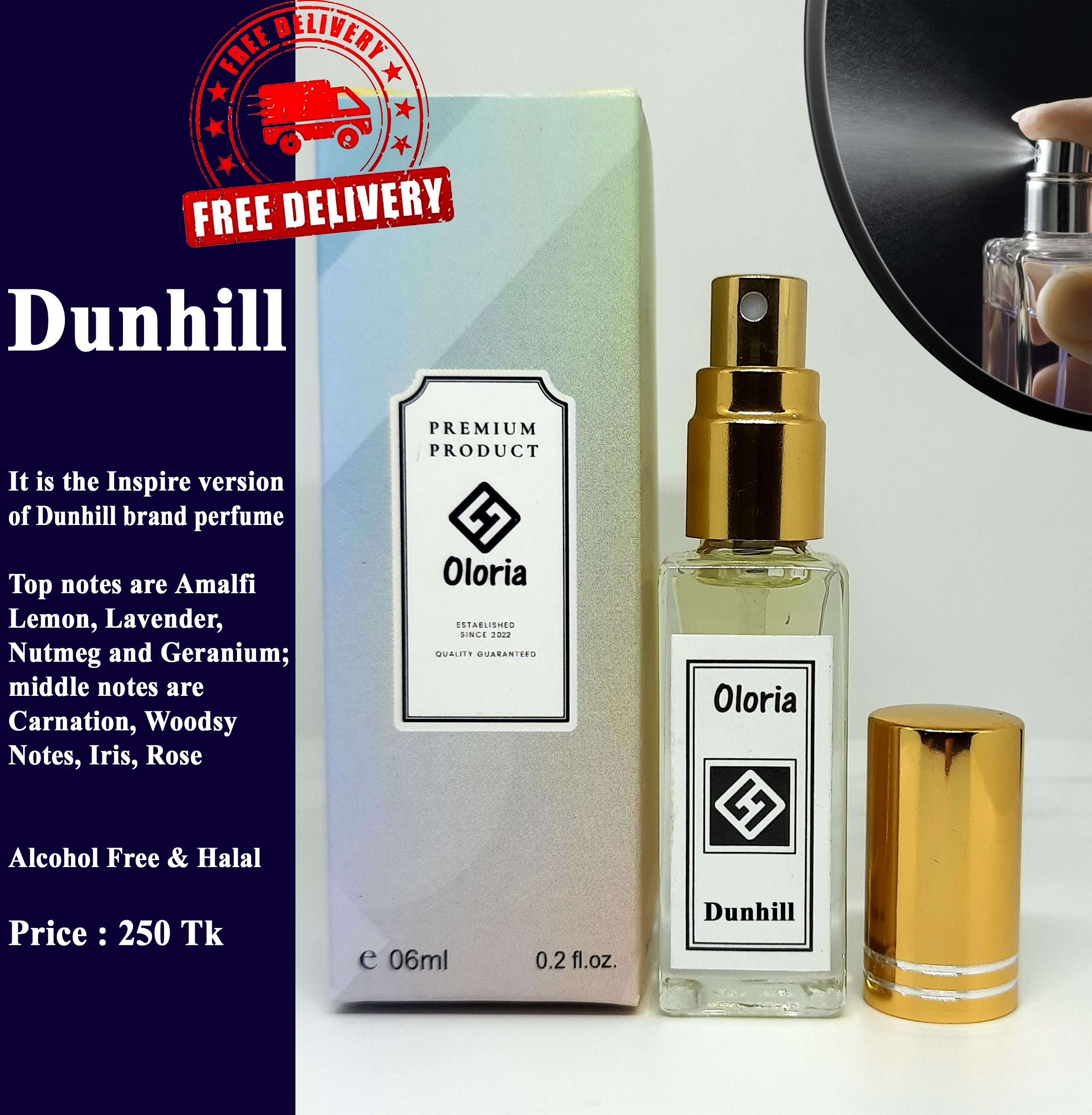 "Dunhill Perfume Attar - 6ml of Distinctive Elegance - Alcohol-Free ...