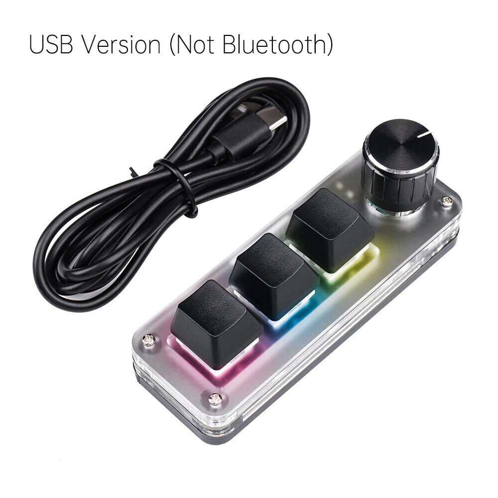 Durable Custom USB keyboard Compact Ergonomic 3-key PS shortcut ...