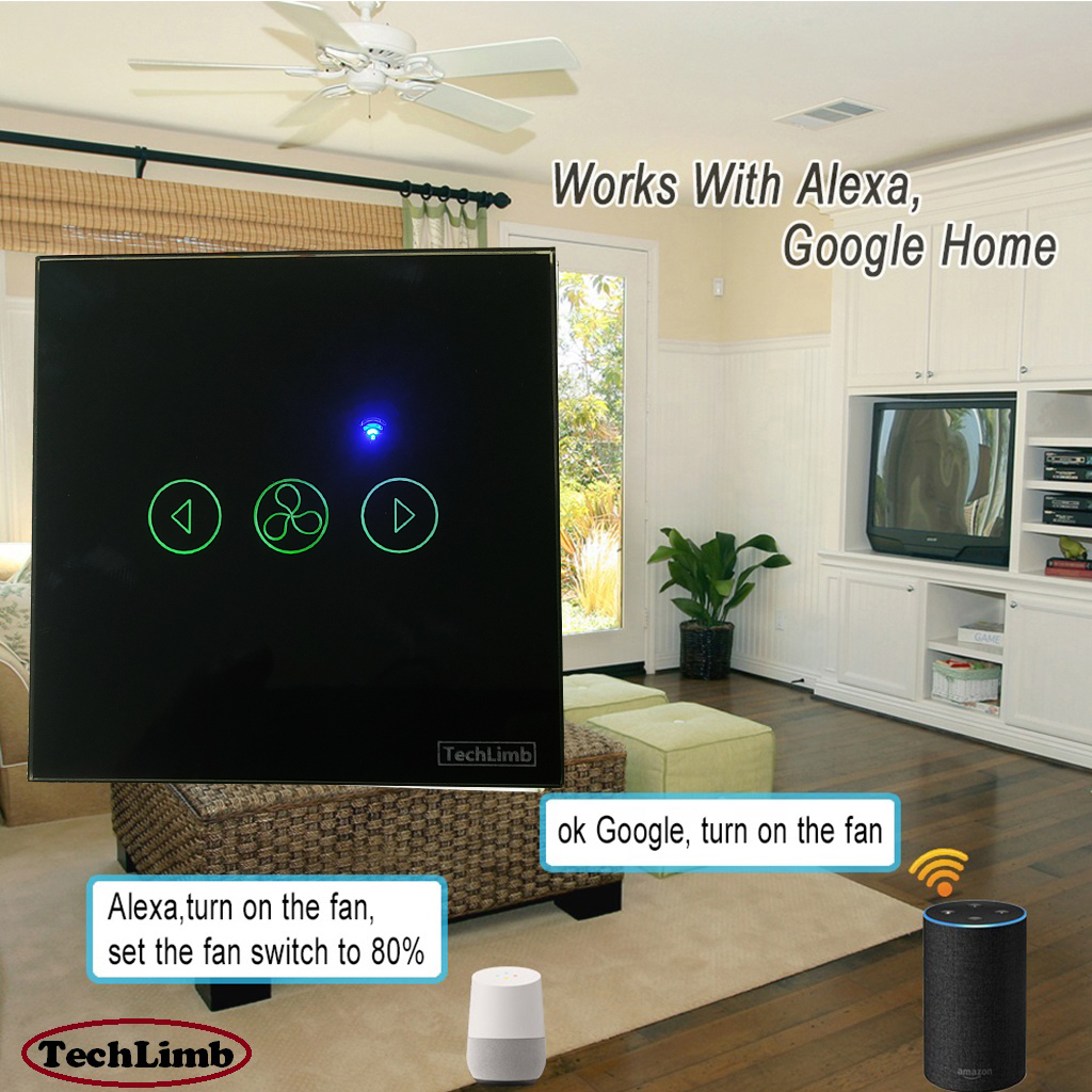 Smart WiFi Fan Switch – Remote & Touch Control | Works with Alexa ...