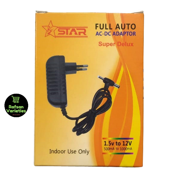 AC/DC ADAPTER 1.5 to 12 Volt Adapter Full Auto Adapter | Daraz.com.bd