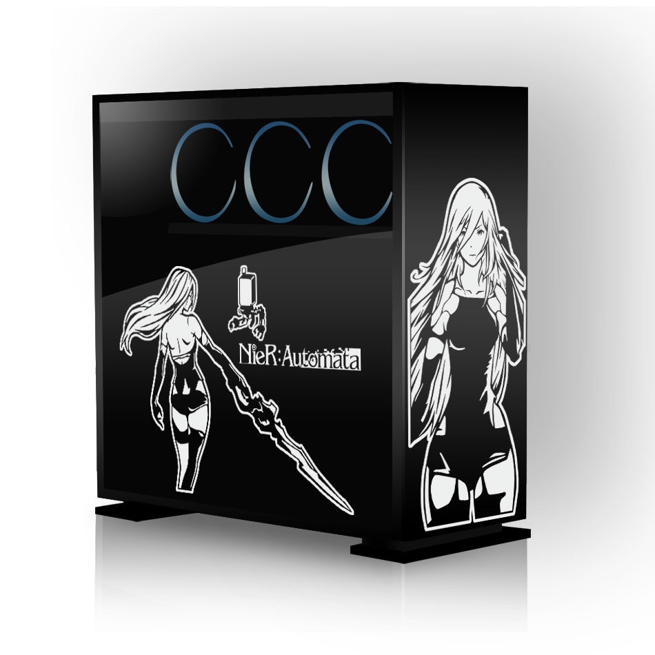 NieR:Automata ATX Gaming PC Case Stickers Mid Tower Computer Decorative ...