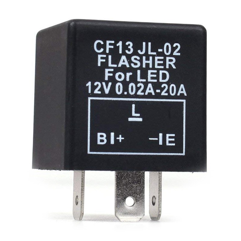 Car 3-pin CF-13 Electronic LED 12V Flasher Relay Fix for Turn Signal ...