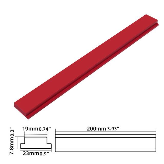 200mm T-Track T-Slider Bar Miter Fixture Woodworking T-Slot Miter Track ...