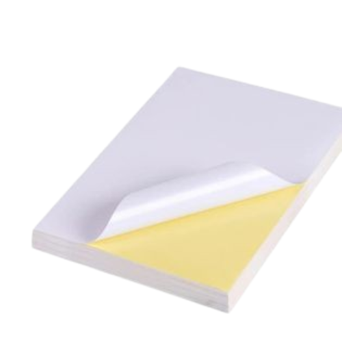50 Pcs A4 Self Adhesive Sticker Paper Semi Glossy White Blank Sticker ...