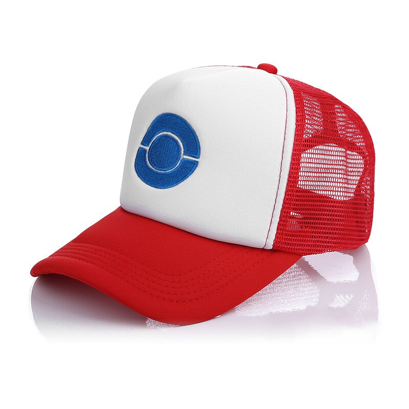 Pokemon Ash Ketchum Sun Hat Anime Figure Peaked Caps Cartoon Mesh Hats ...