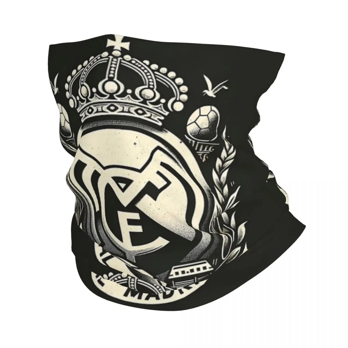 VIntage Style MADRID- REAL LOGO Bandana Neck Gaiter Printed Football ...