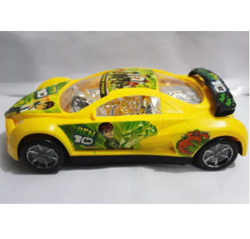 Lights and Sounds Racing Toy with Motorized Drive Ben 10 Car - Yellow ...