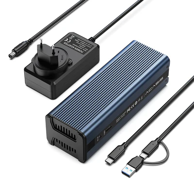 Acasis NVMe M.2 Hard Drive Enclosure 10Gbps Dual Bays with Case ...