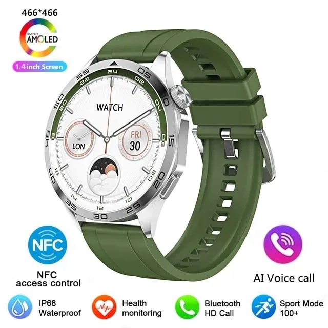 For HUAWEI WATCH GT4 Pro Max Smart Watch Men Heart Rate NFC 466*466 ...