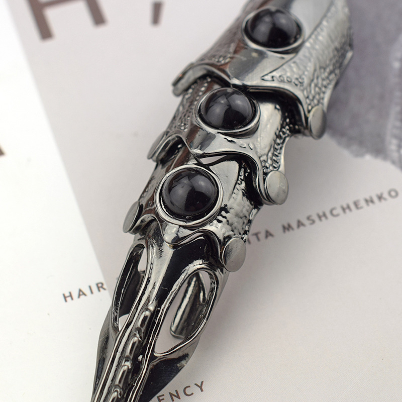 Dragon Skull Finger Long Rings Punk Rock Animal Skull Finger Long Rings ...