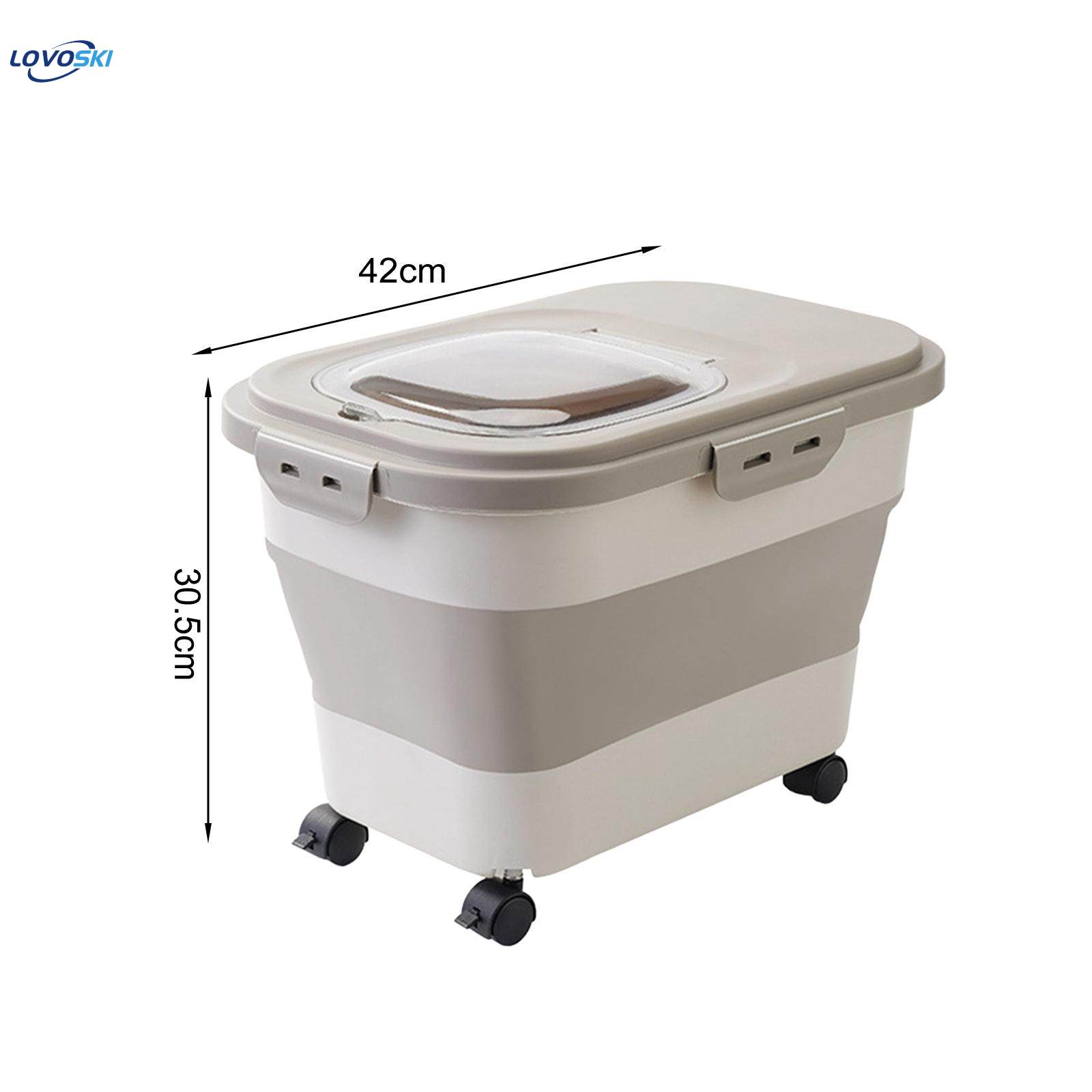 Dog Cat Food Storage Container Large Dispenser 10kg with Transparent ...