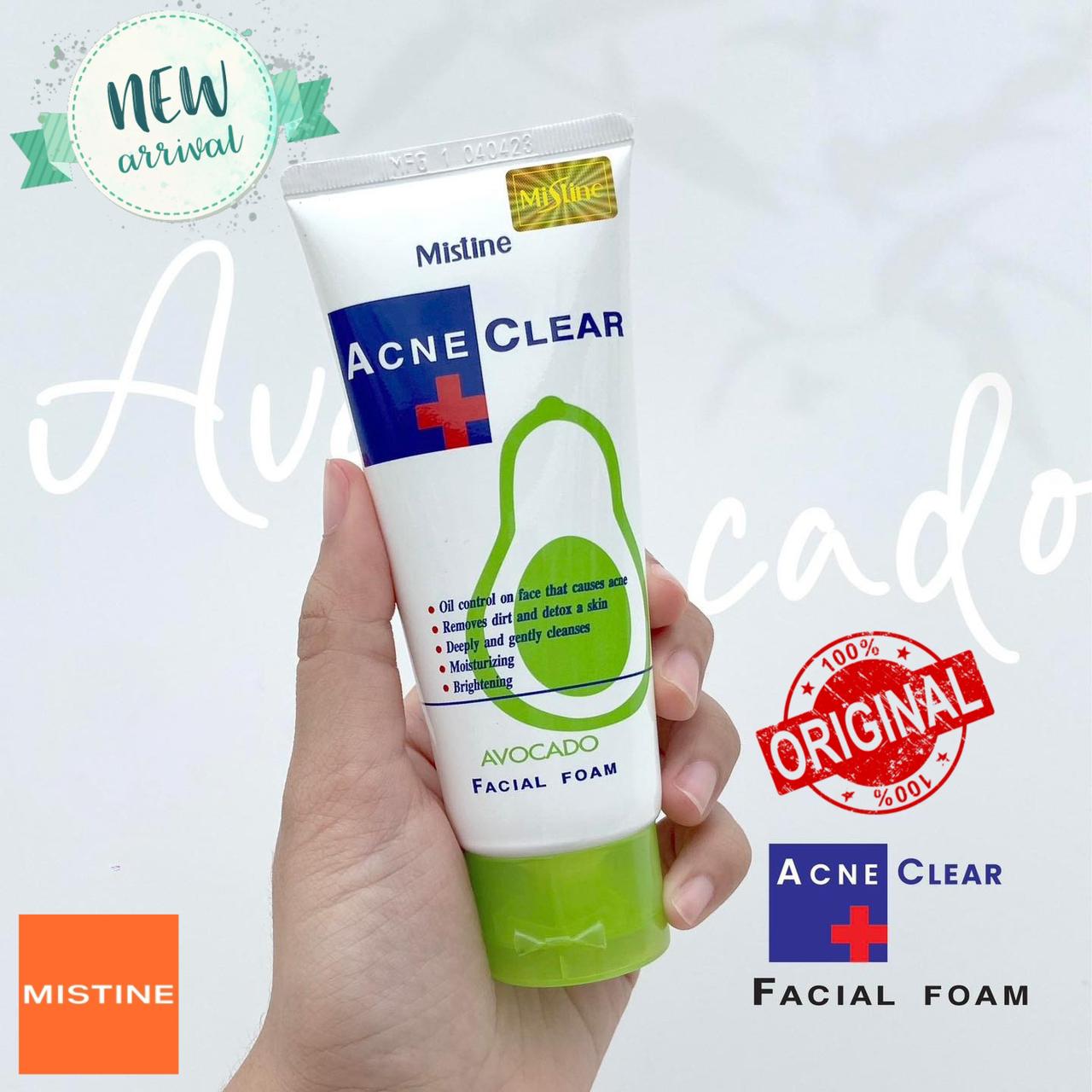 MISTINE ACNE CLEAR FACIAL FOAM 85G. NEW AVOCARDO FACE WASh(Made In Thailand) | Daraz.com.bd
