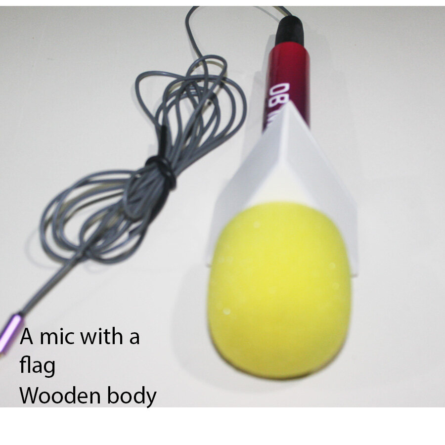 Journalist Microphone For Mobile Wooden Body - Microphone - Microphone