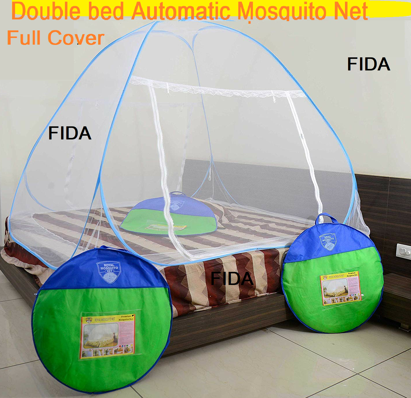 Mosquito net Instant Double Bed Foldable Magic mosari স্বয়ংক্রিয ...