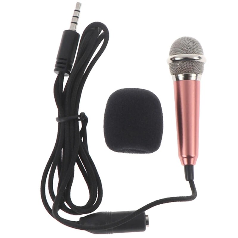 Mini Microphone Handheld Microfon 3.5mm Stereo Studio KTV Karaoke ...