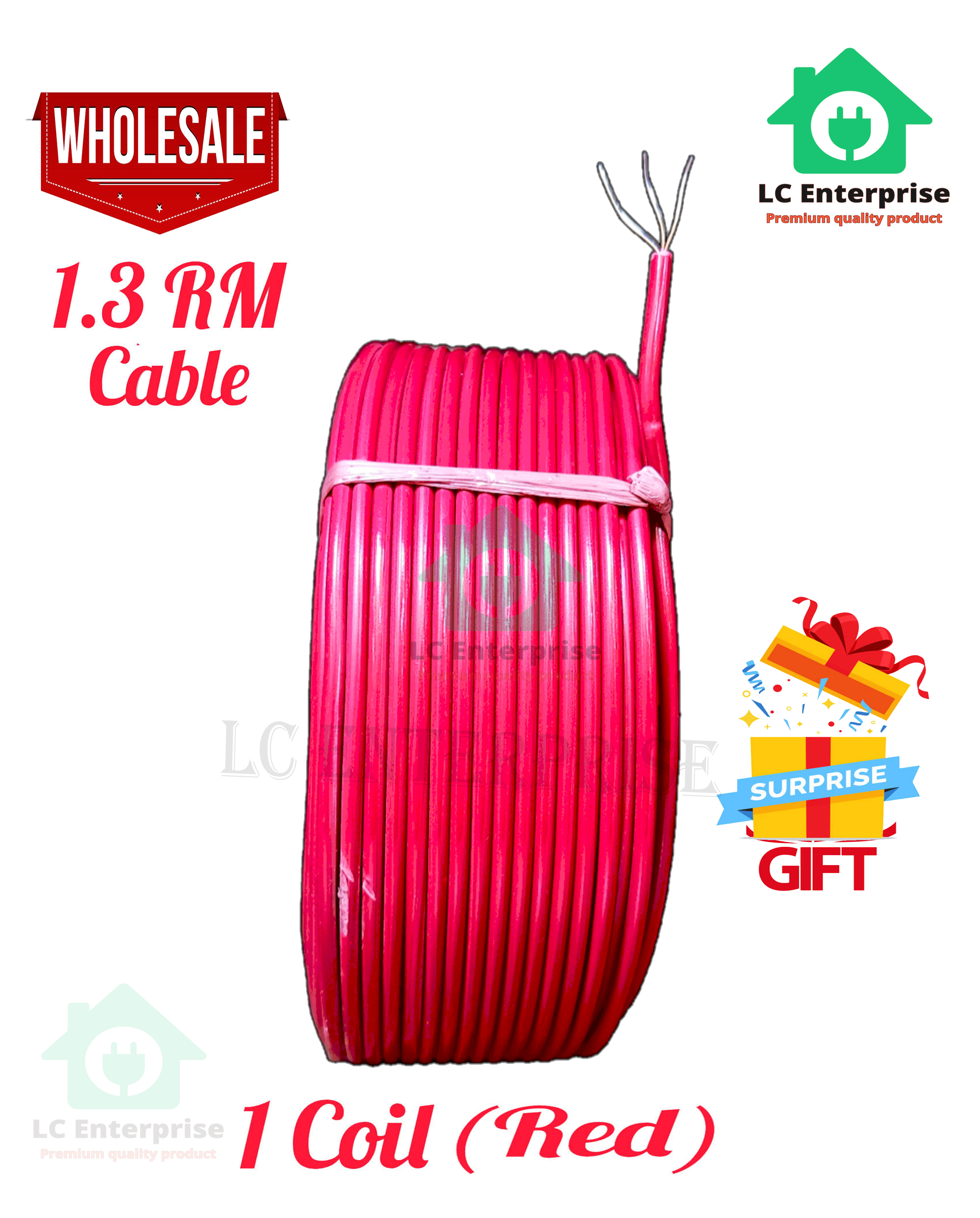 1.3 Rm Electric Cable Red/Black Color (1 coil) Electric Cable | Daraz ...